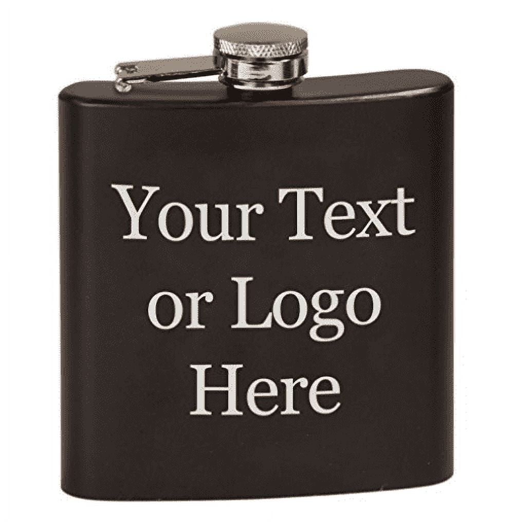 Customized 3D Laser Engraved Personalized 6 oz. Stainless Steel Custom ...