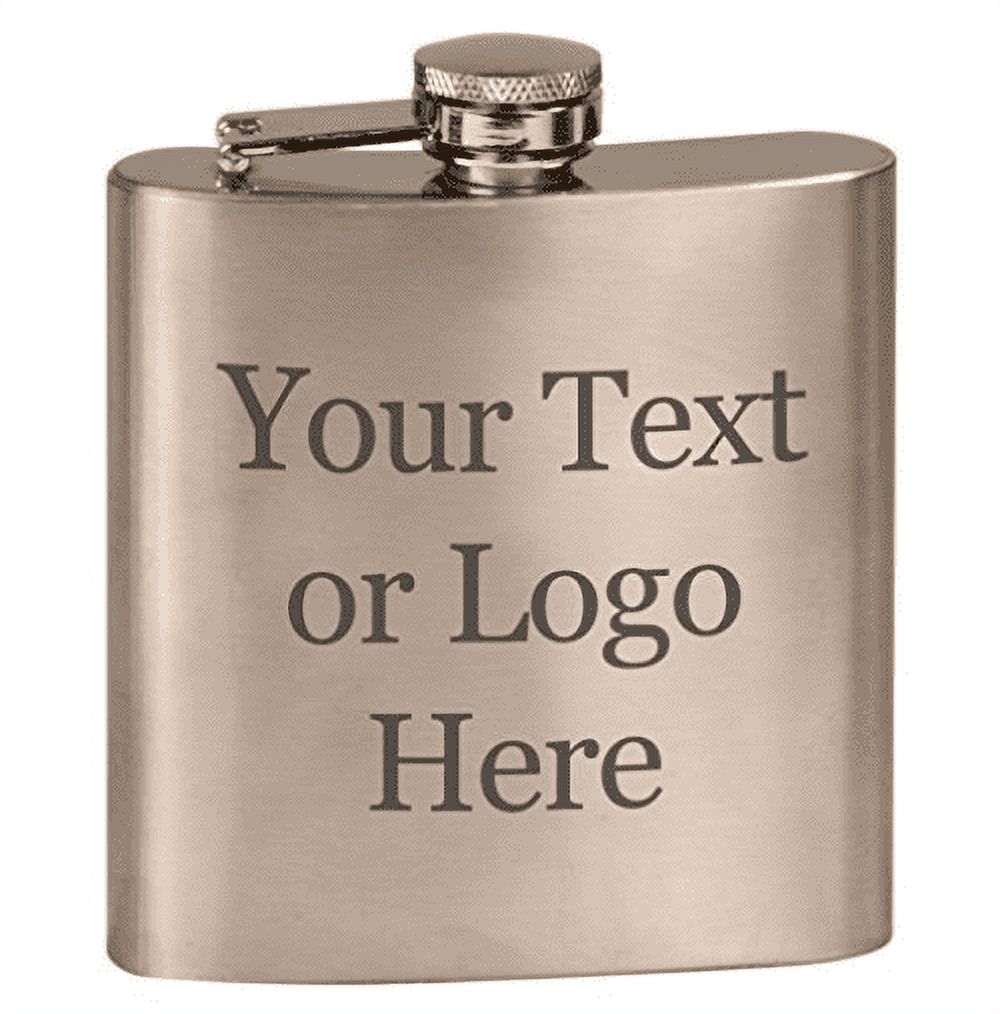 Customized 3D Laser Engraved Personalized 6 oz. Stainless Steel Custom ...