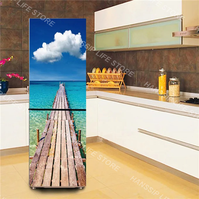 Customized 3D Refrigerator Sticker Self-Adhesive Wallpaper Home ration ...