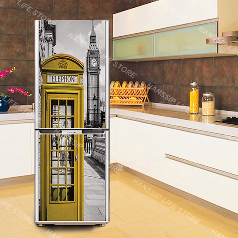 Customized 3D Refrigerator Sticker Self-Adhesive Wallpaper Home ration ...