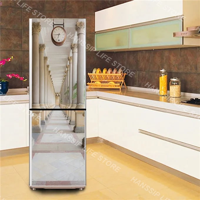 Customized 3D Refrigerator Sticker Self-Adhesive Wallpaper Home ration ...