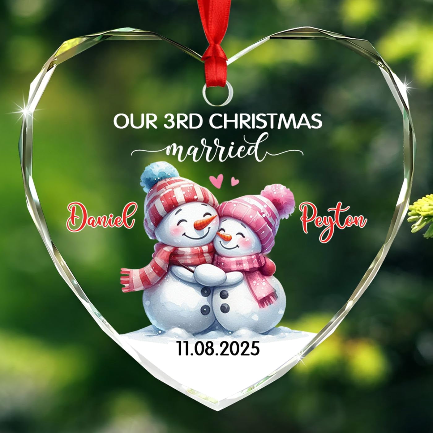 Customized Our 3RD Christmas Married Ornament Gift for Husband Wife Mr ...