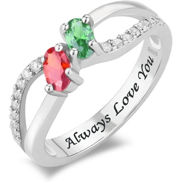 Keepsake Personalized Family Jewelry My All Birthstone Women's Ring available in Sterling Silver ...