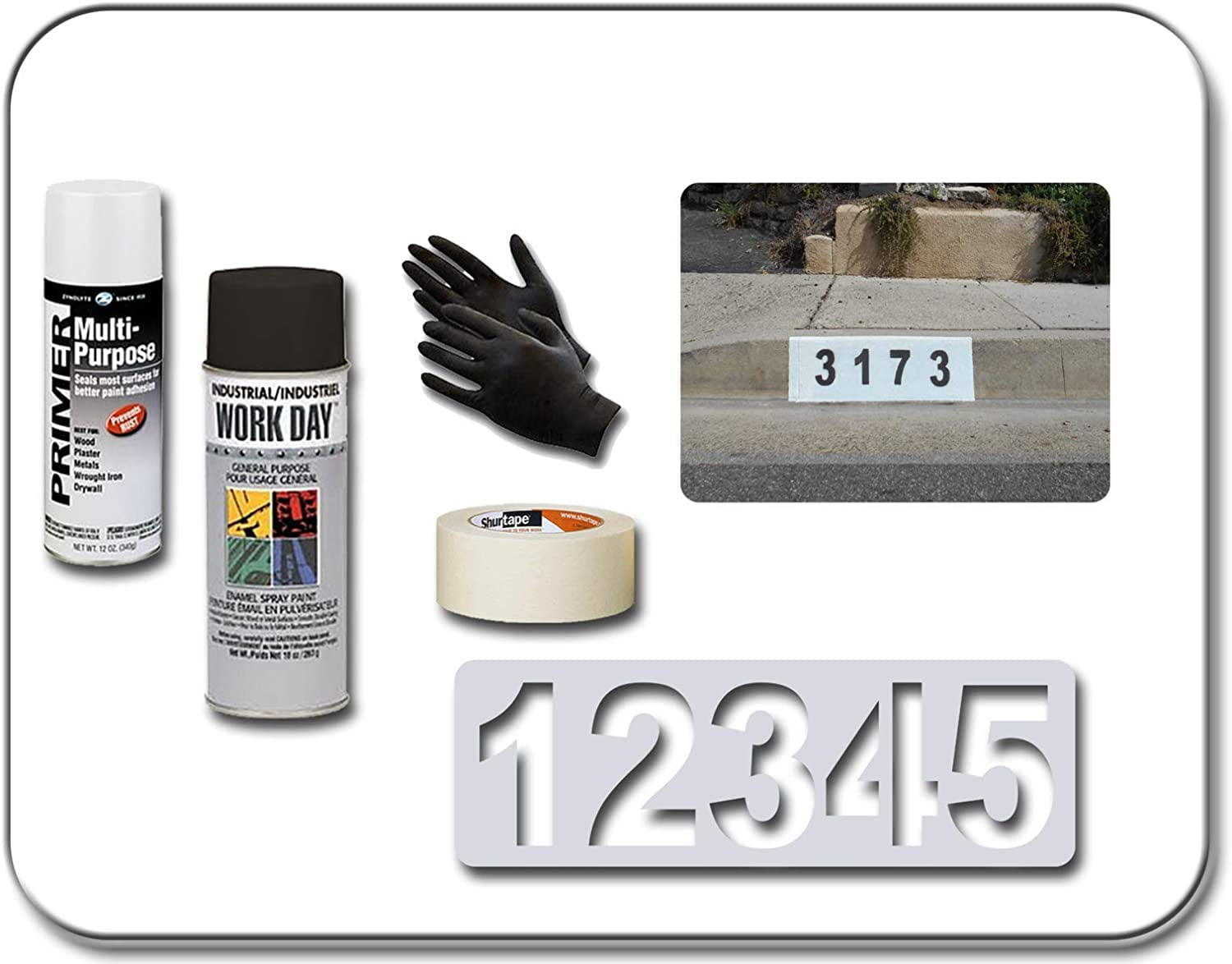 Customized Address Number Stencil, Reusable & Durable Address Number ...