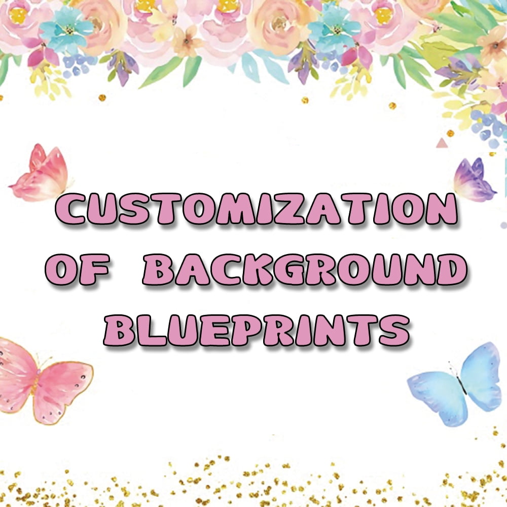 Customized Background Blueprint Theme Birthday Party ration Photography ...