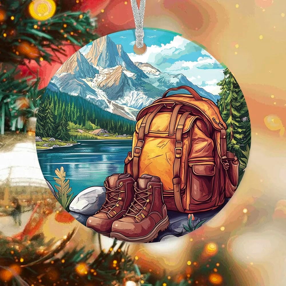 Customized Backpacking Stained Glass Ornaments, Backpacking for ...