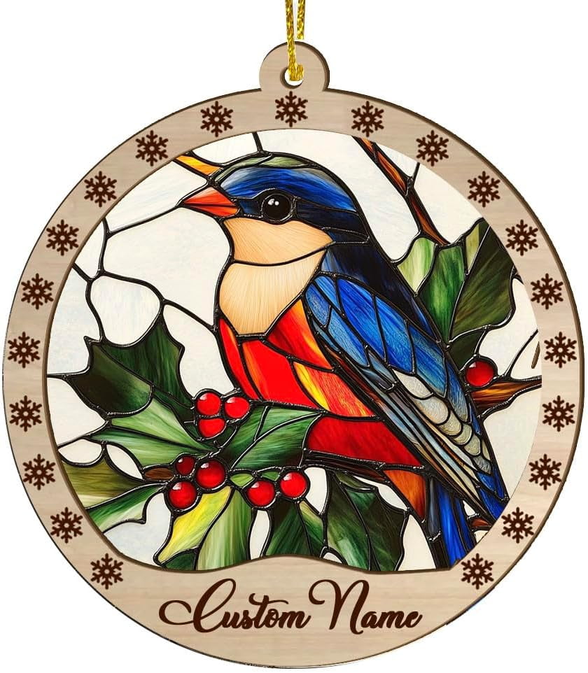Customized Barn Swallow Stained Glass Sun Catcher, Barn Swallow ...