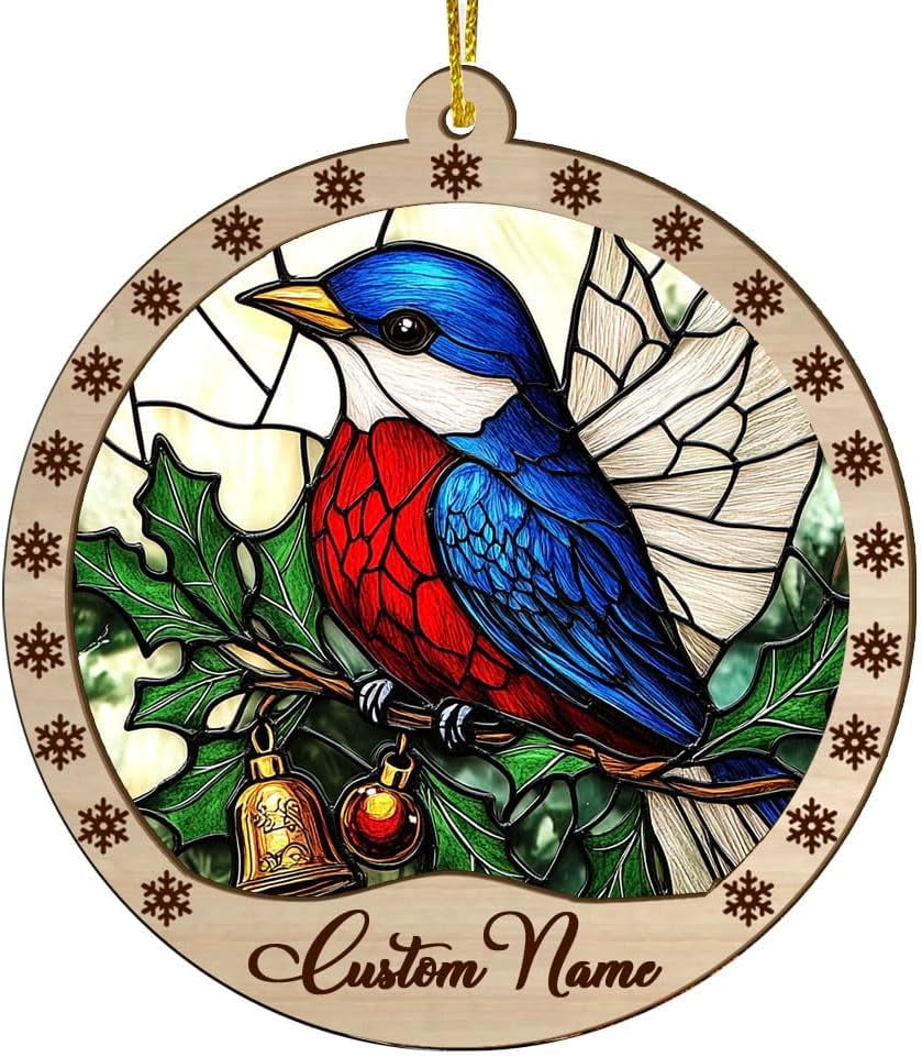 Customized Barn Swallow Stained Glass Sun Catcher, Barn Swallow ...