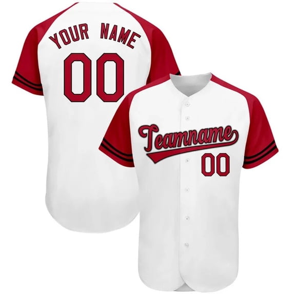 Customized Baseball Jersey White 3D Printing Men's Baseball Shirt ...