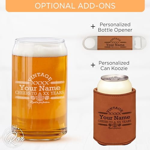 Customized Beer Can Glass Personalized Birthday Beer Glass Engraved ...