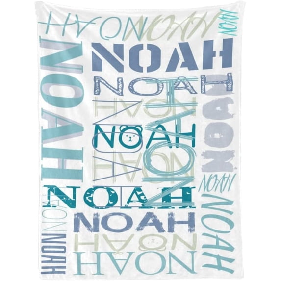 Customized Blanket Personalized with Name Text, Monogrammed Blankets ...