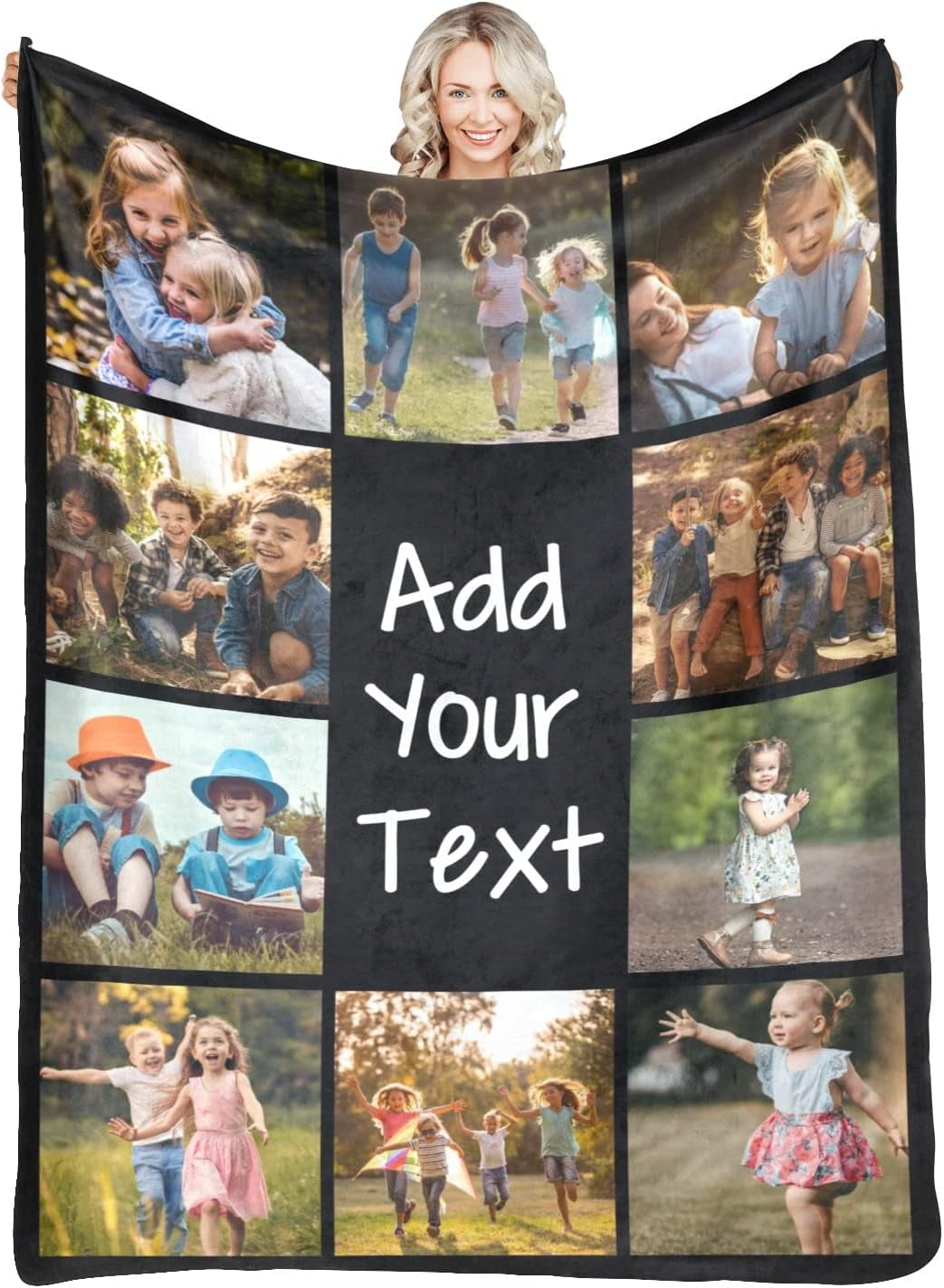 Customized Blanket with Photos & Text for Mom Dad Baby Family Friends ...