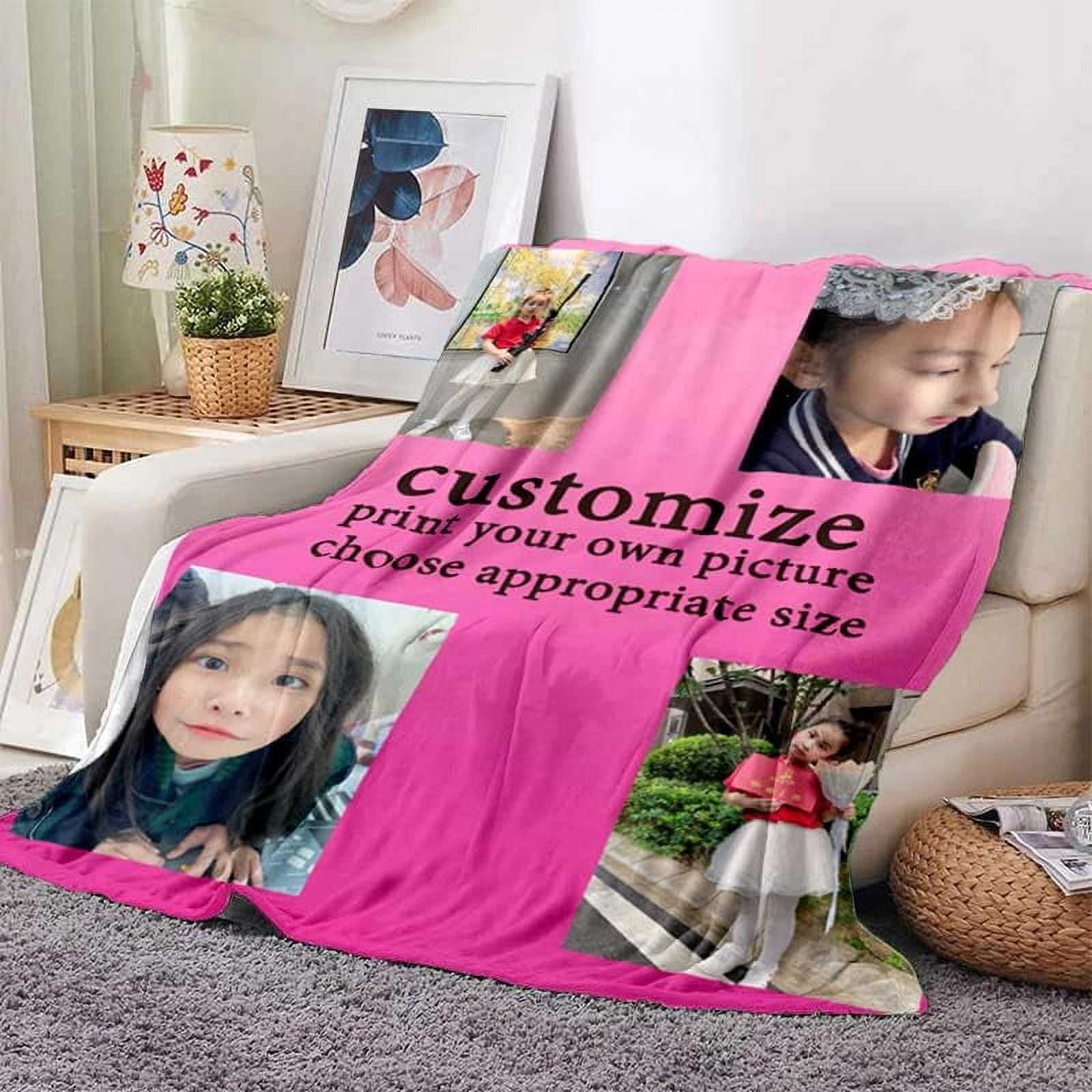 Customized Blanket with Picture Text,Custom Collage Blanket Custom ...