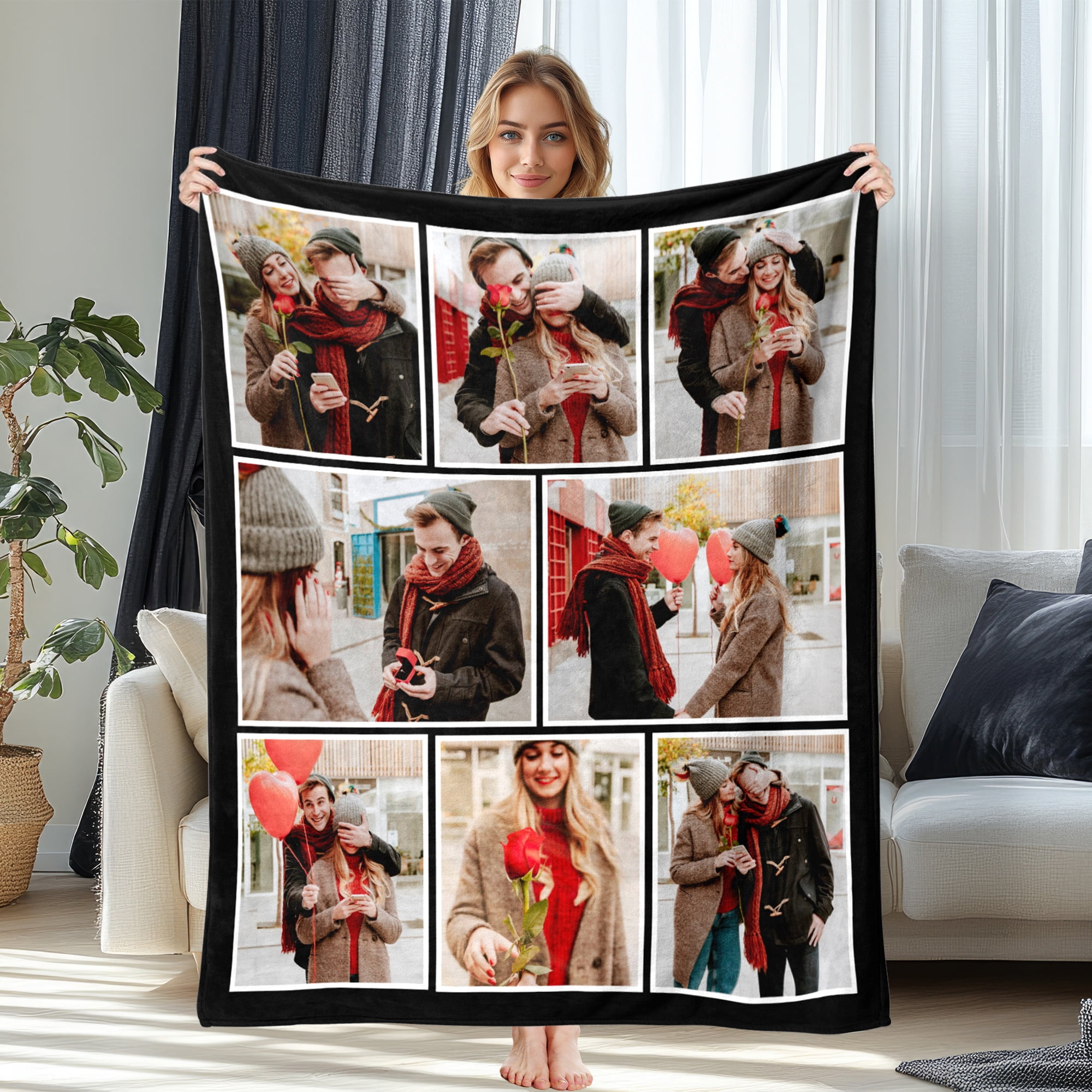 Customized Blanket with Picture, Personalized Throw with Photos for ...