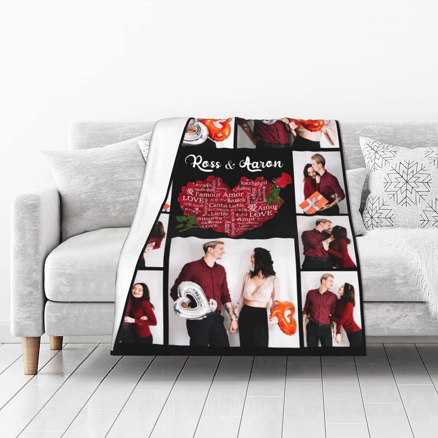 Customized Blankets with Photos Custom Blanket Family Picture Upload ...