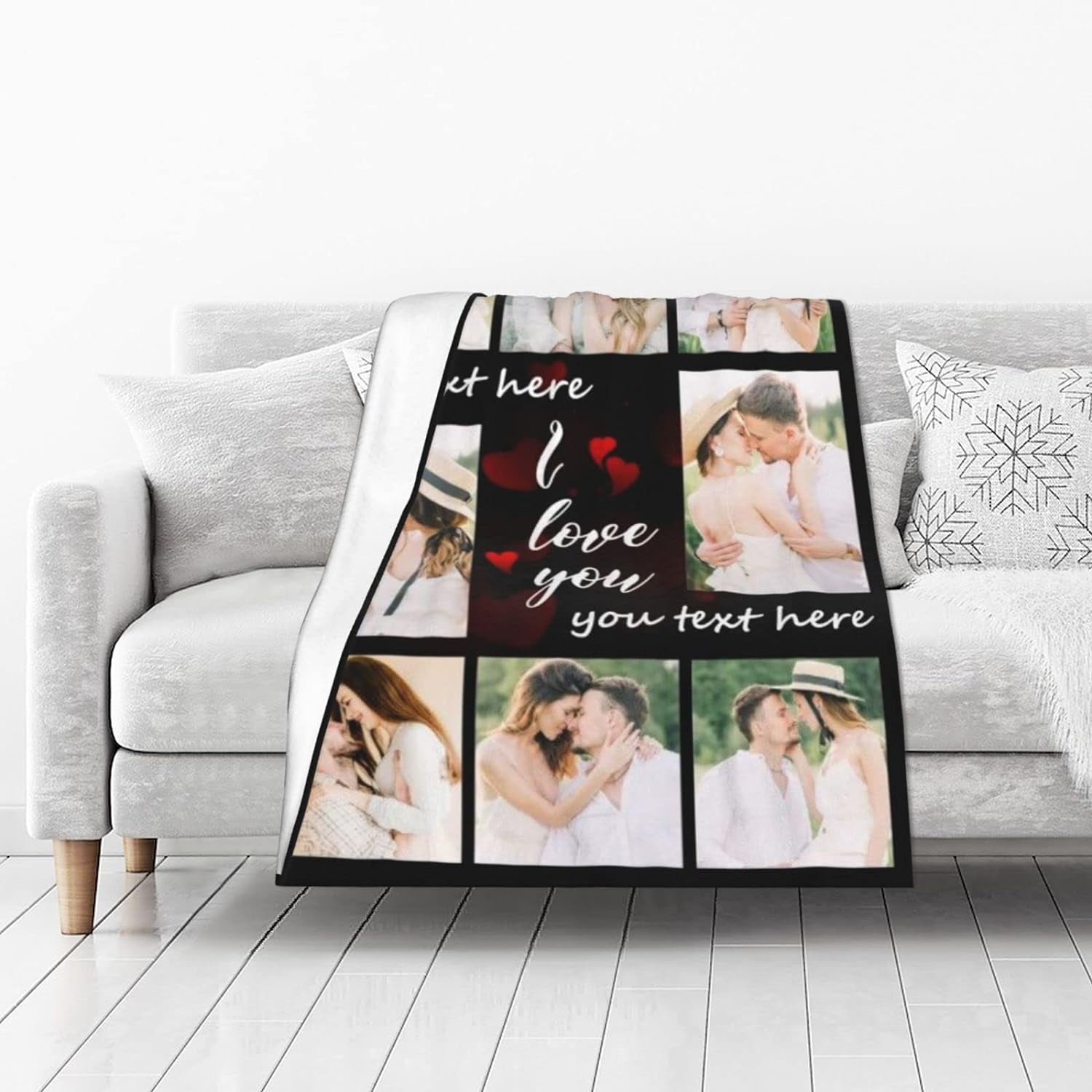 Customized Blankets with Photos Custom Blanket Family Picture Upload ...