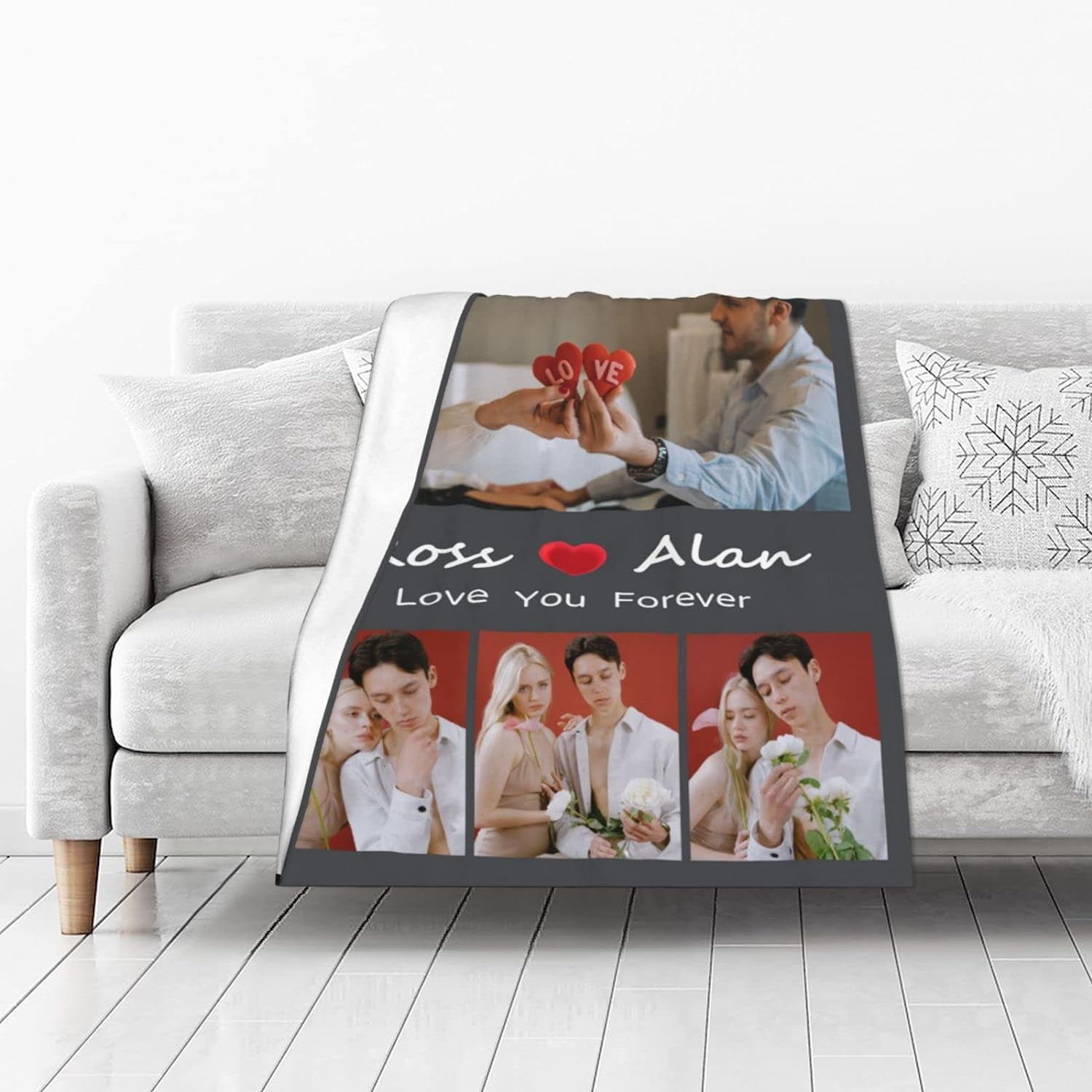 Customized Blankets with Photos Custom Blanket Family Picture Upload ...