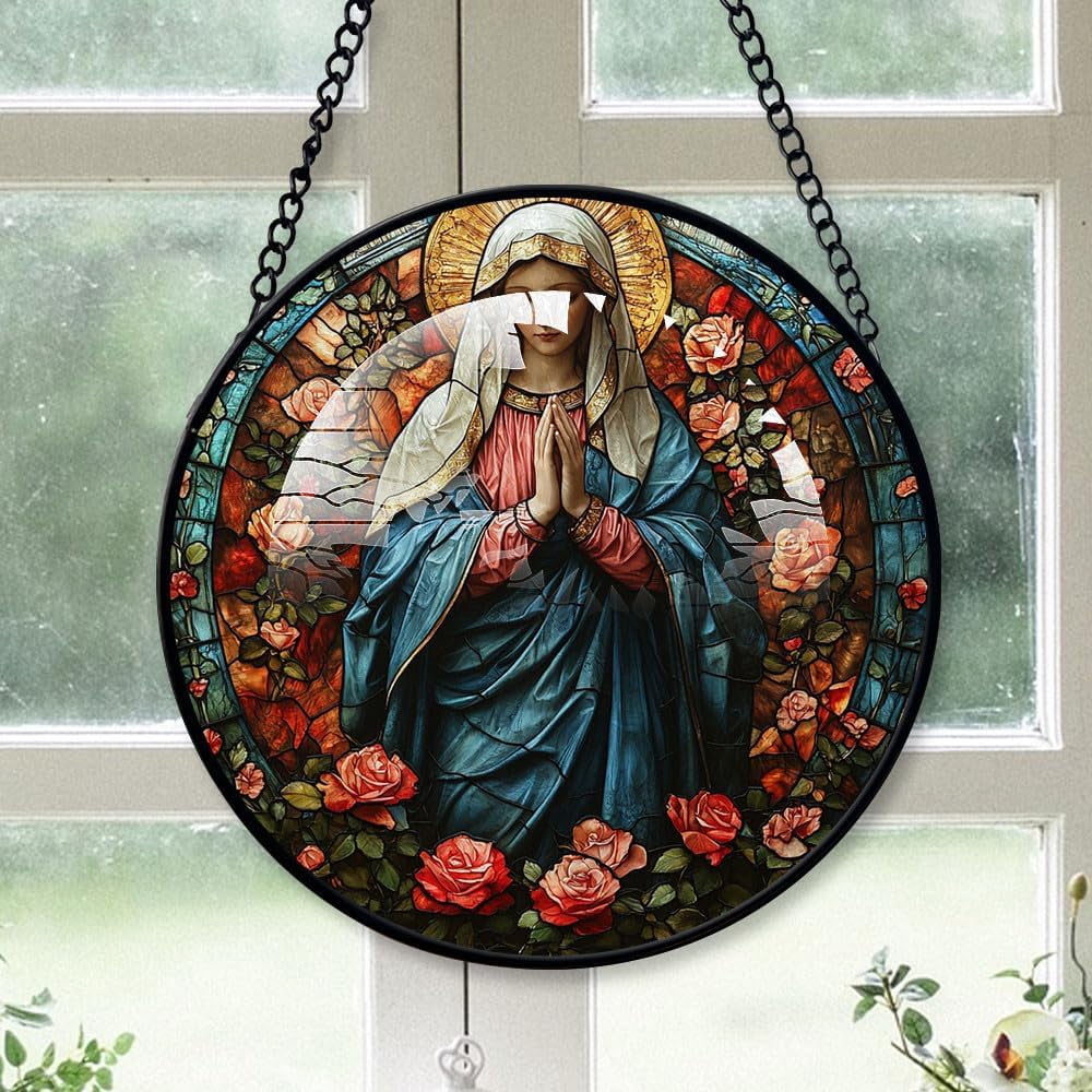Customized Blessed Virgin Mary Stained Glass, Blessed Virgin Mary ...