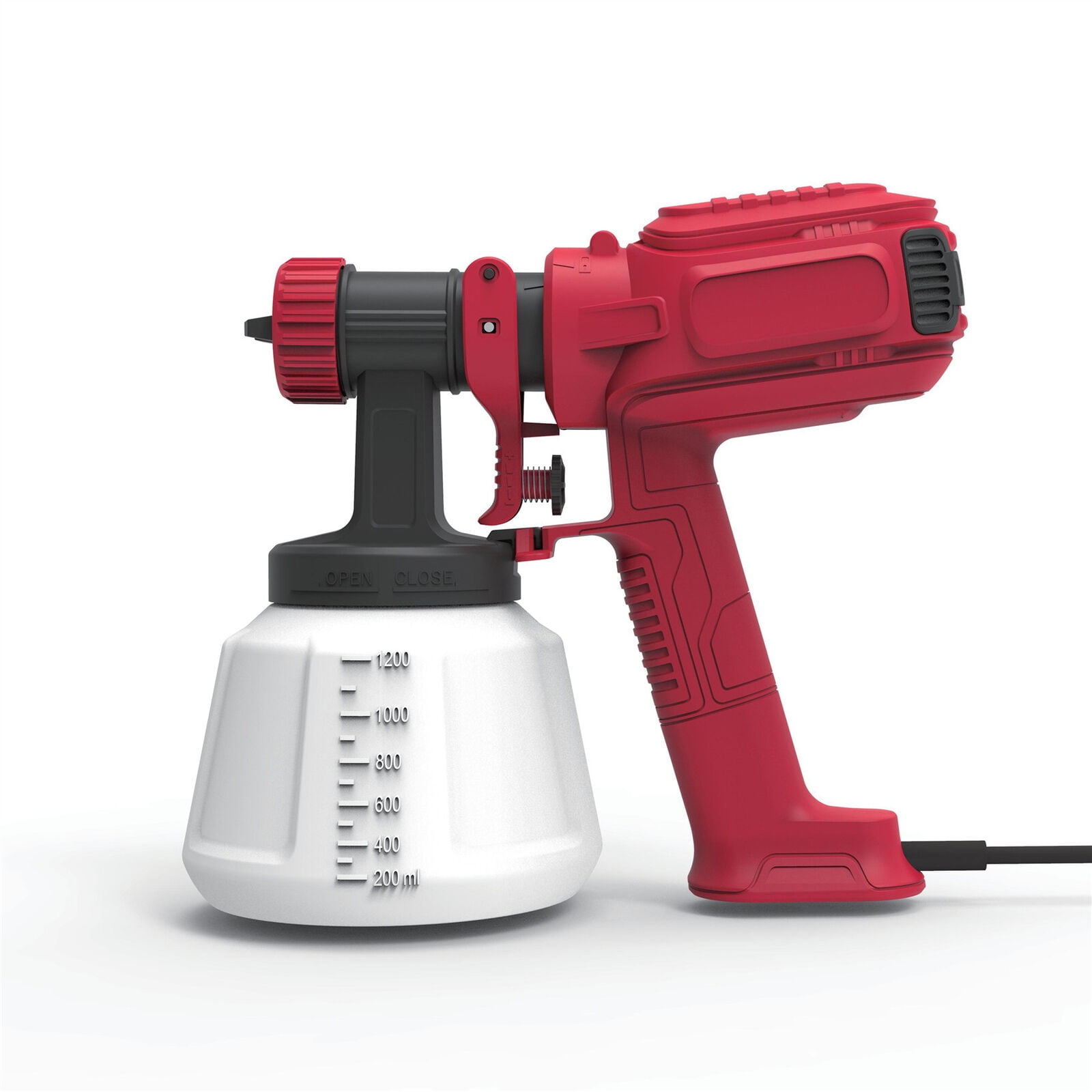 120V Electric 700W Powerful Paint Sprayer 1200ML Paint Spray Gun HVLP ...
