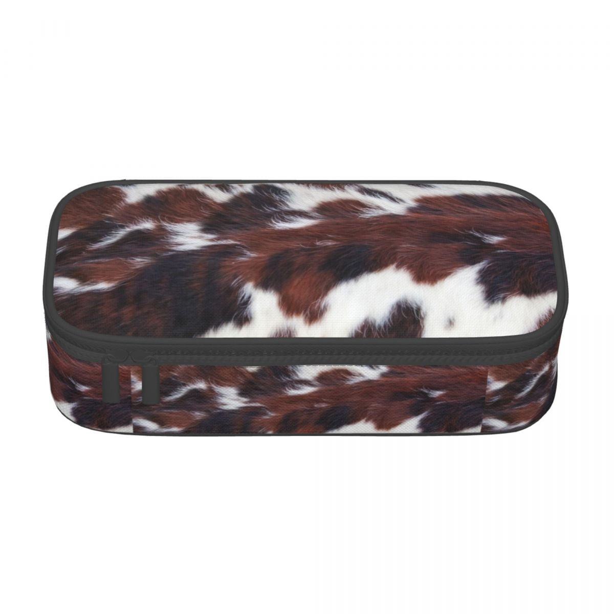 Customized Brown Cowhide Fur Pencil Cases for s Large Capacity Animal ...