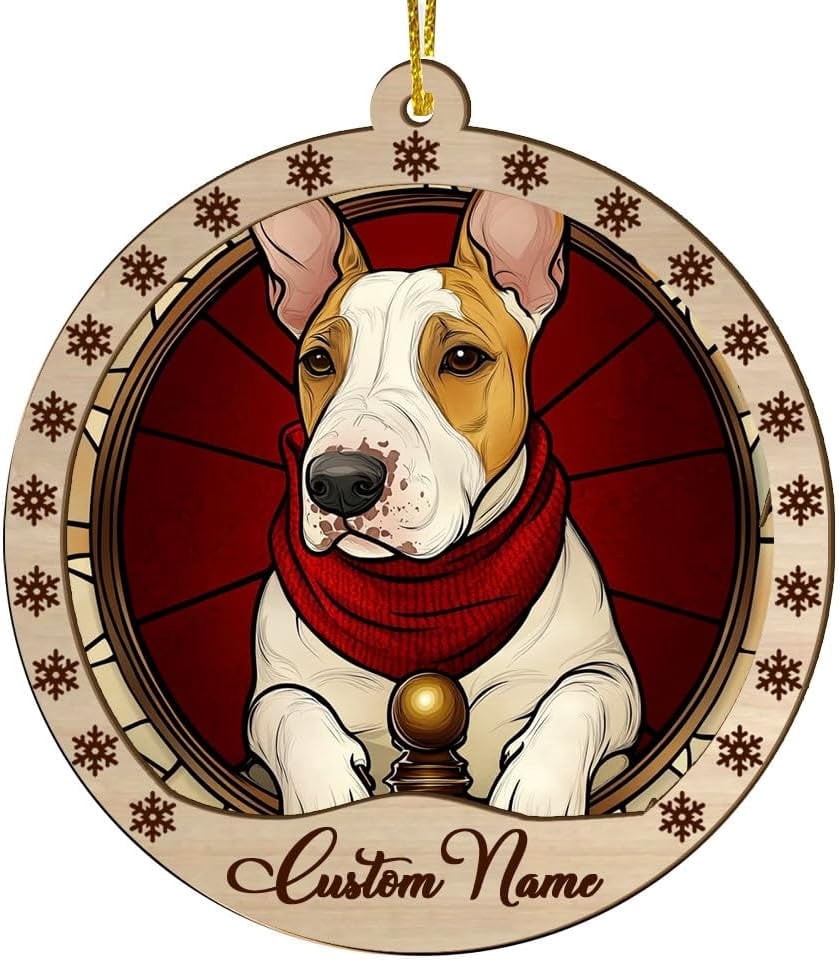 Customized Bull Terriers Dog Stained Glass Sun Catcher, Bull Terriers ...