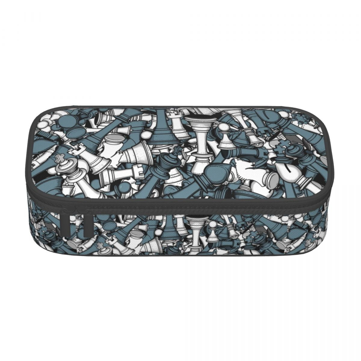 Customized Chessboard And Gold Chess Pieces Pattern Kawaii Pencil Cases ...