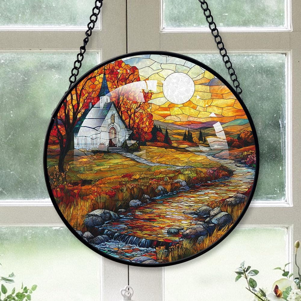 Customized Christian Church Suncatcher Stained Glass, Christian Church ...