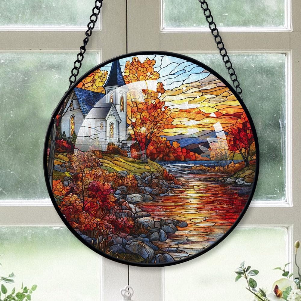 Customized Christian Church Suncatcher Stained Glass, Christian Church ...