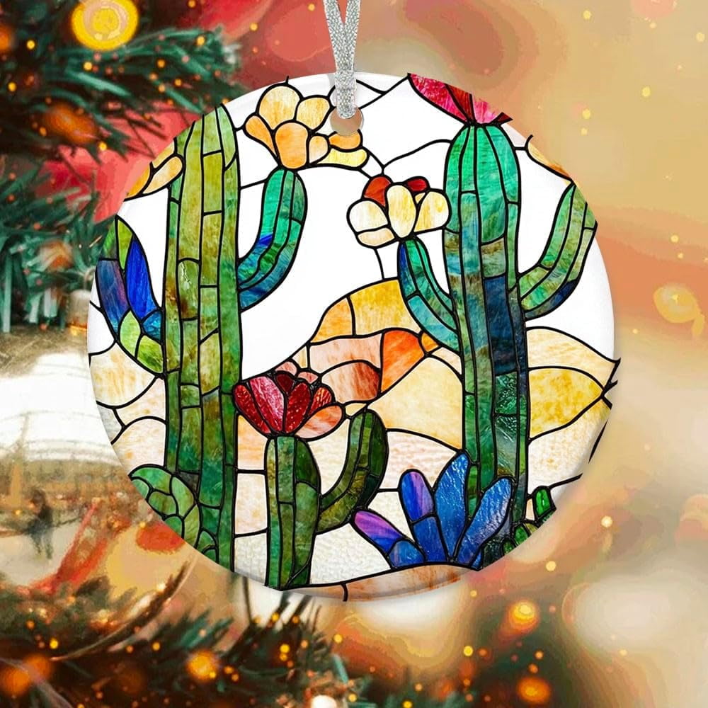 Customized Christmas Ornaments 2025 Desert Cactus, Desert Cactus Ornament, Desert Cactus Hanging ...