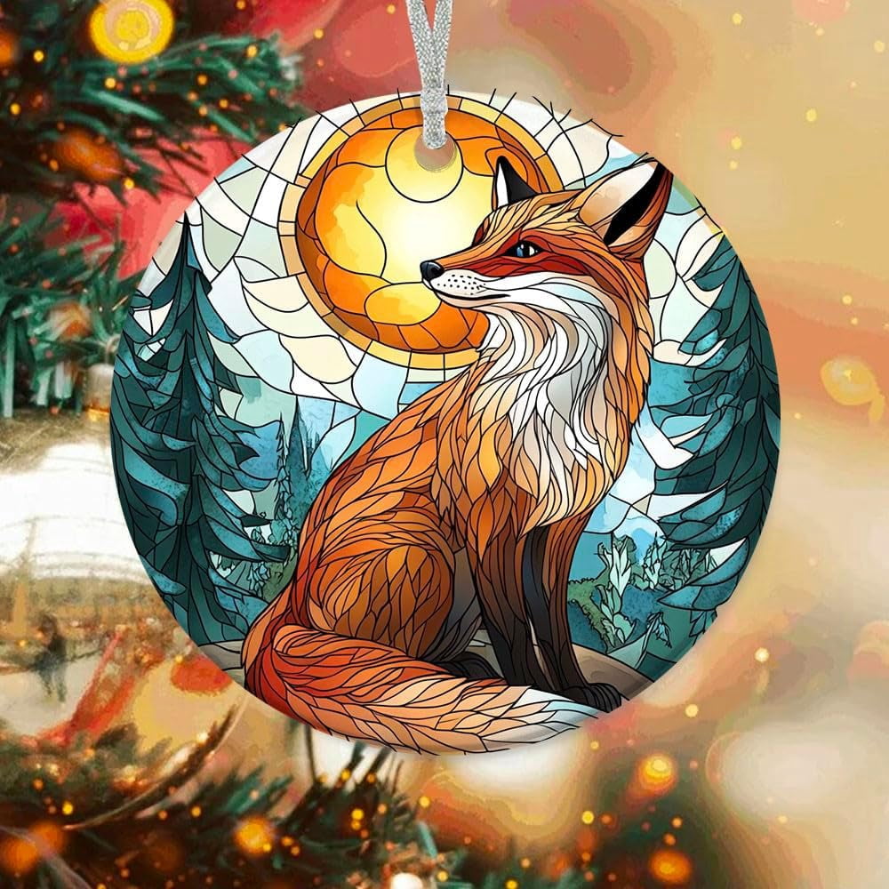 Customized Christmas Ornaments 2025 Forest Fox, Forest Fox Ornament ...