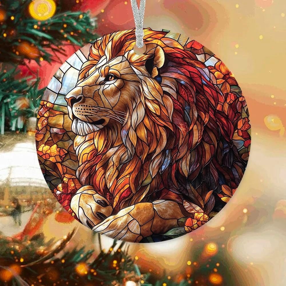 Customized Christmas Ornaments 2025 King Lion, King Lion Ornament, King ...