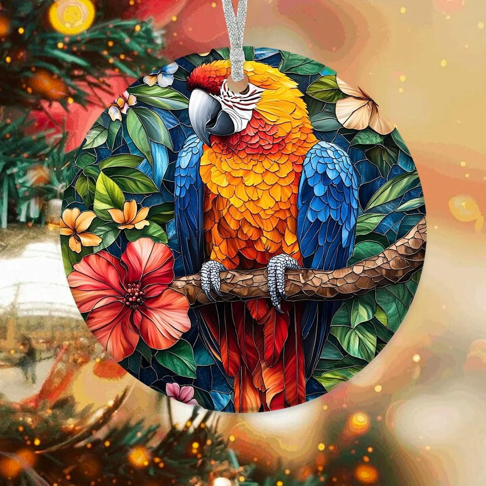 Customized Christmas Ornaments 2025 Scarlet Macaw, Scarlet Macaw ...