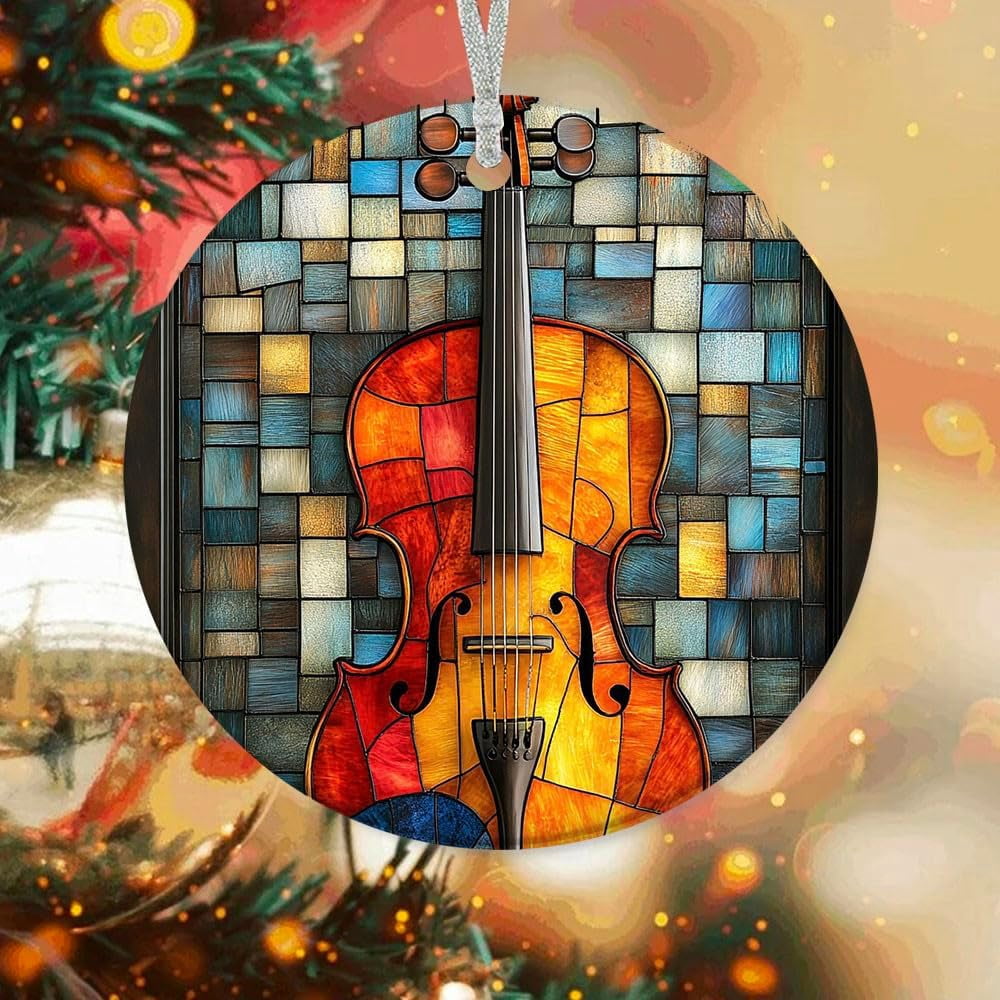 Customized Christmas Ornaments 2025 Violin, Violin Ornament, Violin ...