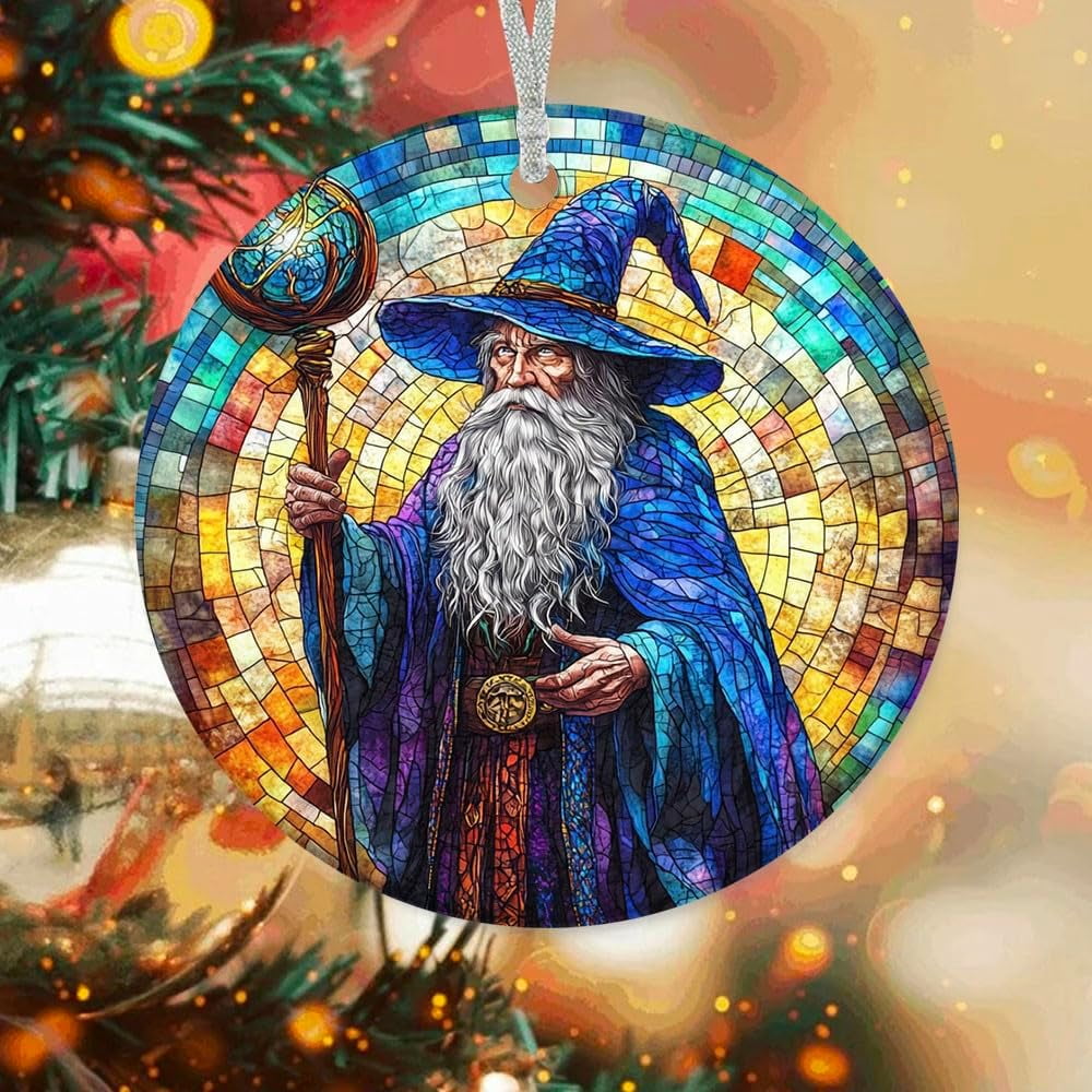 Customized Christmas Ornaments 2025 Wizard, Wizard Ornament, Wizard ...