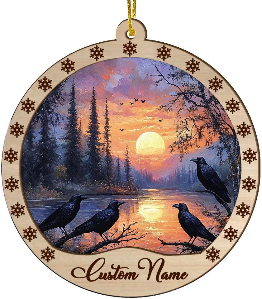 Customized Christmas Suncatcher Crows of The Night, Crows of The Night ...