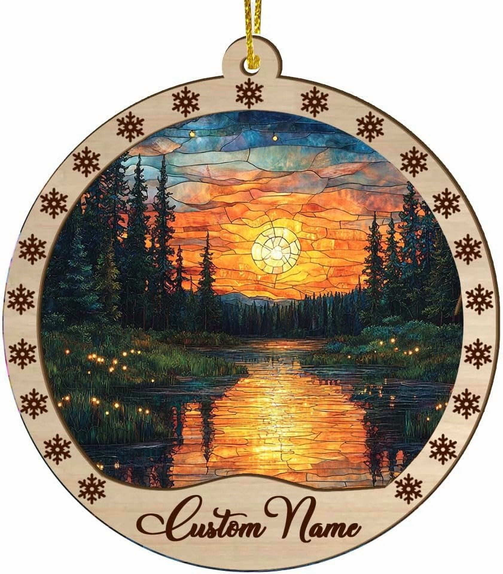 Customized Christmas Suncatcher Fireflies Sky, Fireflies Sky Ornament ...