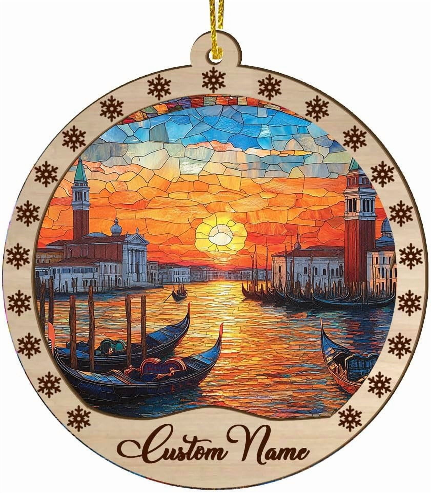 Customized Christmas Suncatcher Gondolas, Gondolas Ornament, Gondolas ...