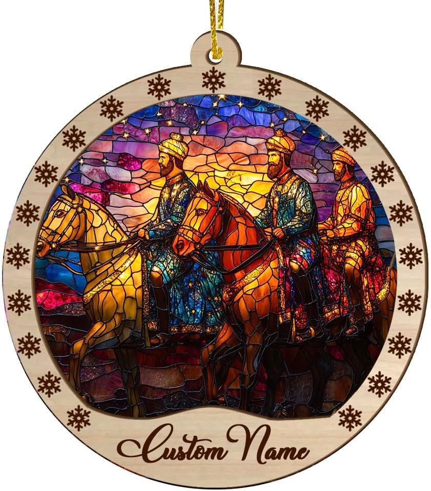 Customized Christmas Suncatcher Wise Men, Wise Men Ornament, Wise Men ...