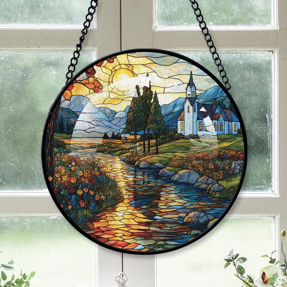 Customized Church Stained Glass, Church Glass Panel Sun Catchers Pretty ...