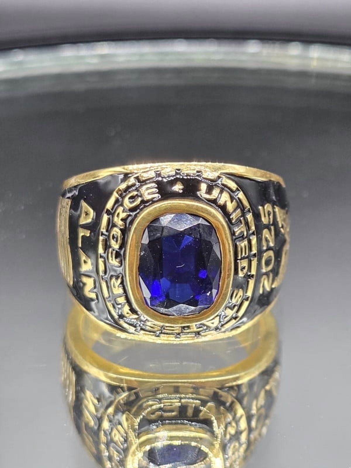 Customized Class Rings CZ Cushion Gemstone High School or College ...