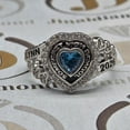 Customized Class Rings CZ Heart Gemstone High School or College ...