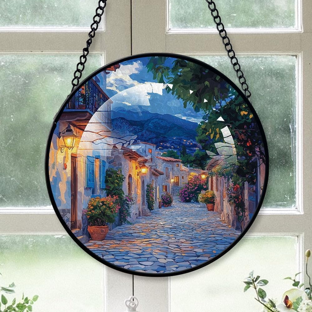 Customized Cobblestone Stained Glass Window Hangings, Cobblestone ...