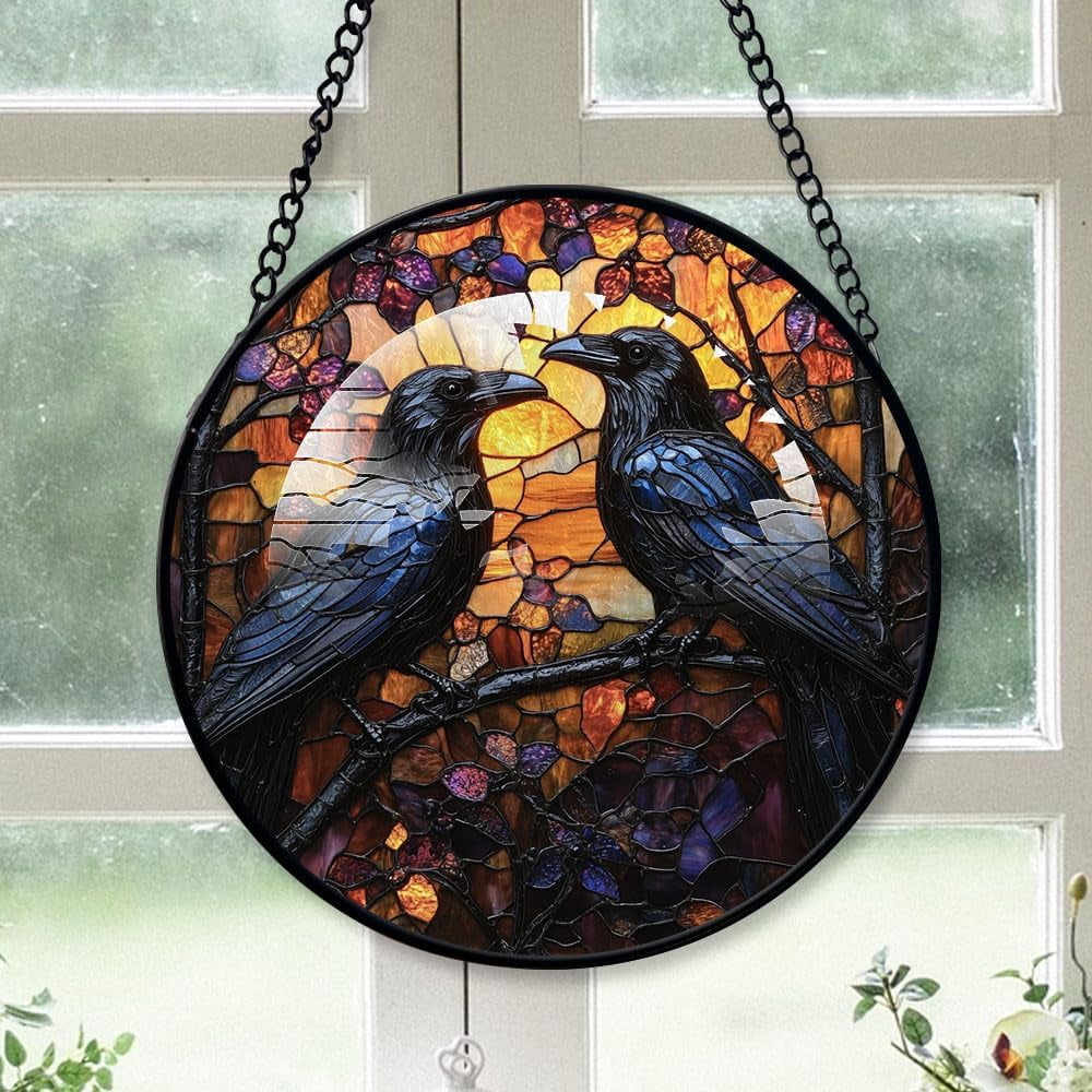 Customized Crows of The Night Stained Glass, Crows of The Night ...