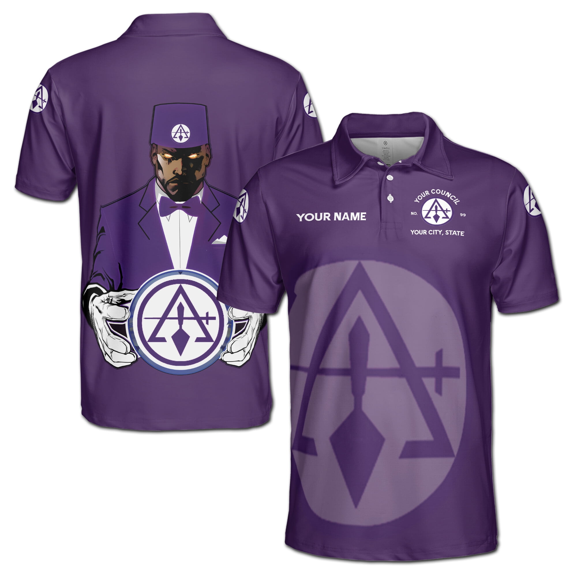Customized Cryptic Masonry Royal and Select Master Men's Polo Shirt S ...