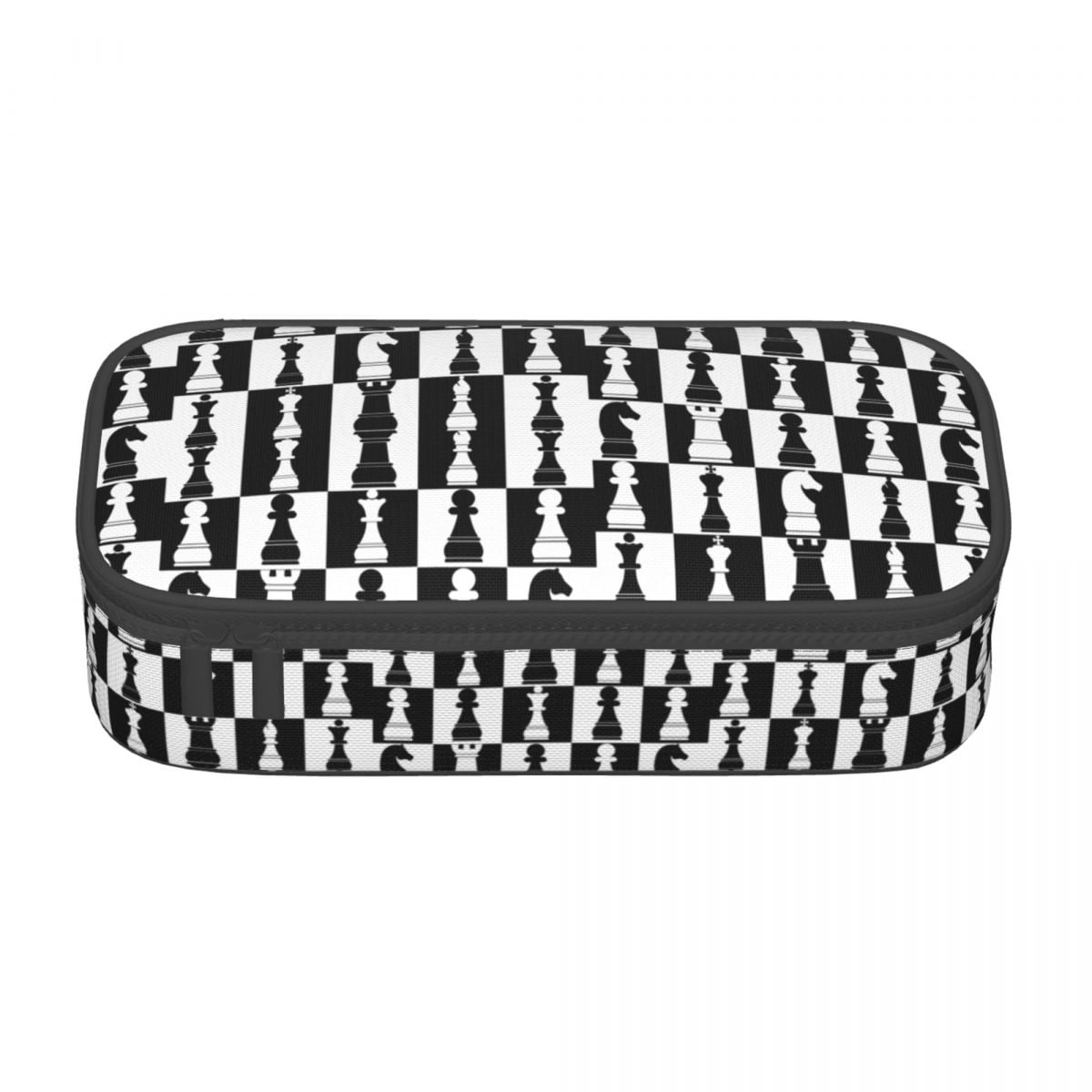 Customized Cute Checkerboard Pencil Cases for Big Capacity Checkmate ...