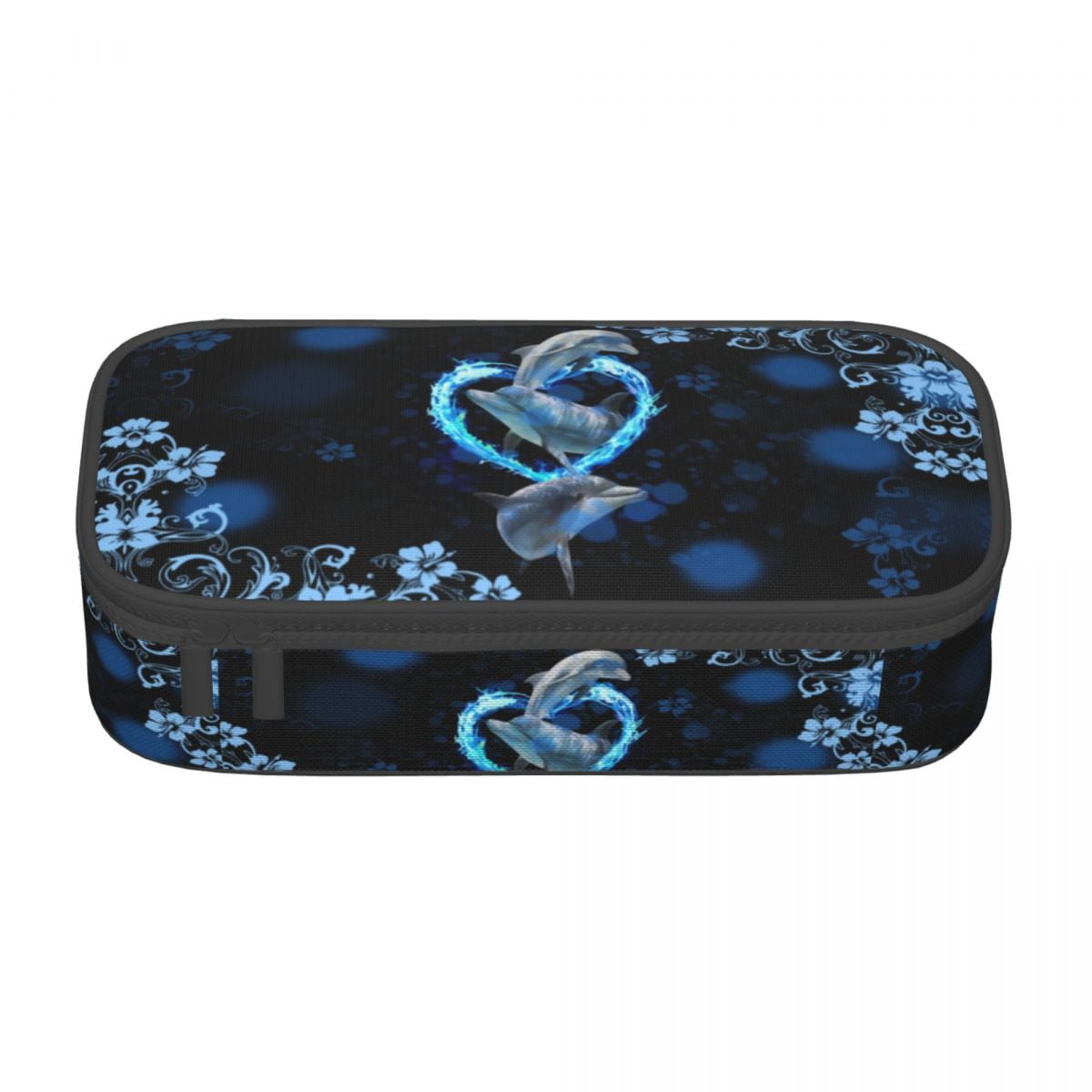 Customized Cute Dolphins Kawaii Pencil Case Gilrs Large Capacity Sea ...