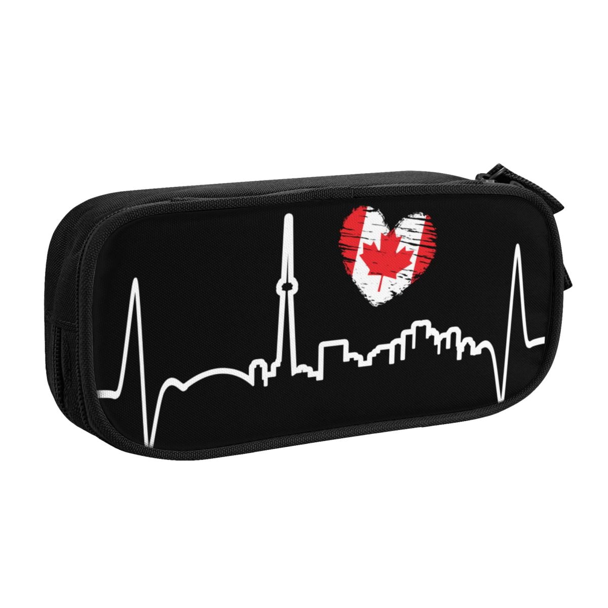 Customized Cute Flag Of Canada Pencil Case for Large Storage Canadian ...