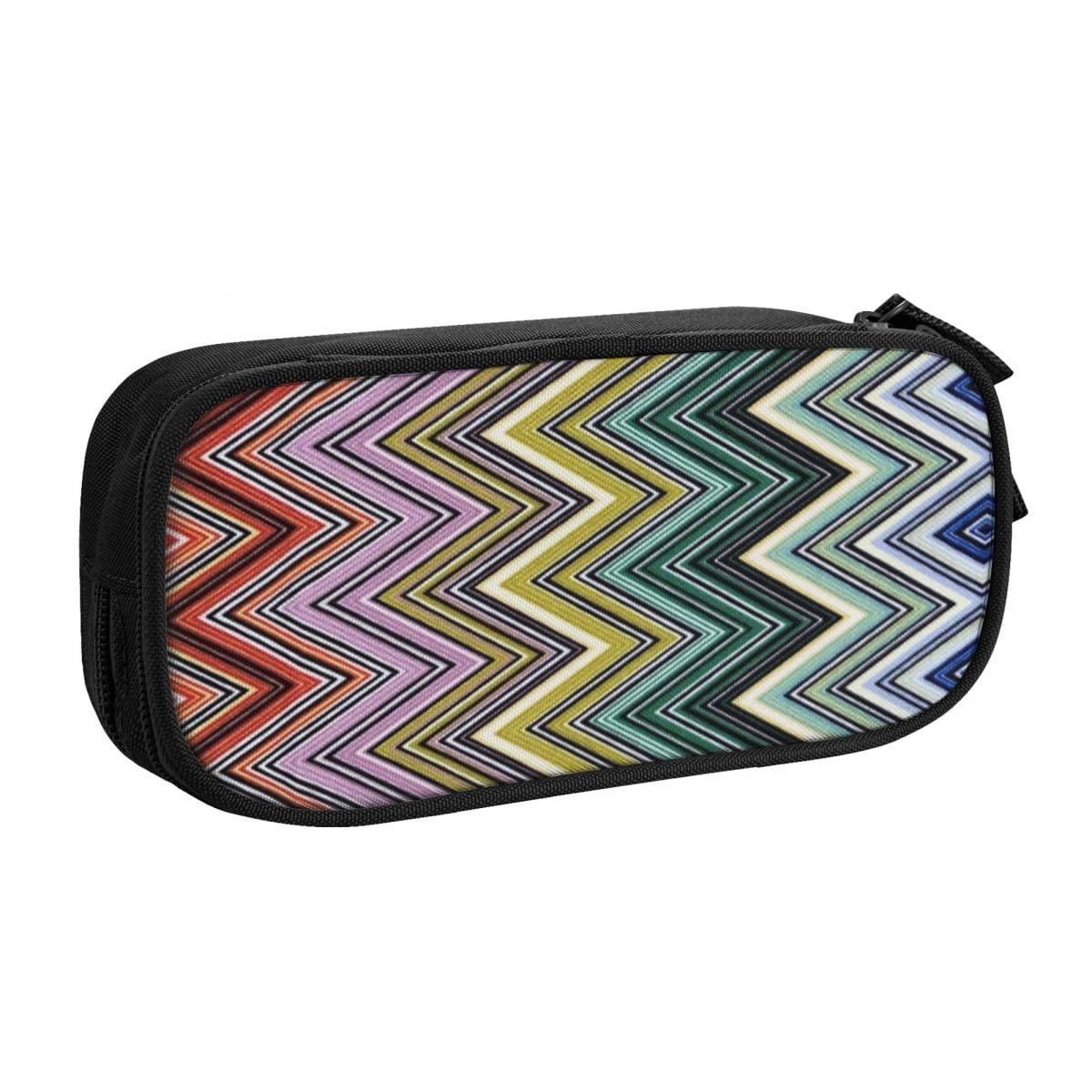 Customized Cute Zig Zag Multicolor Pencil Cases for Big Capacity uflage ...