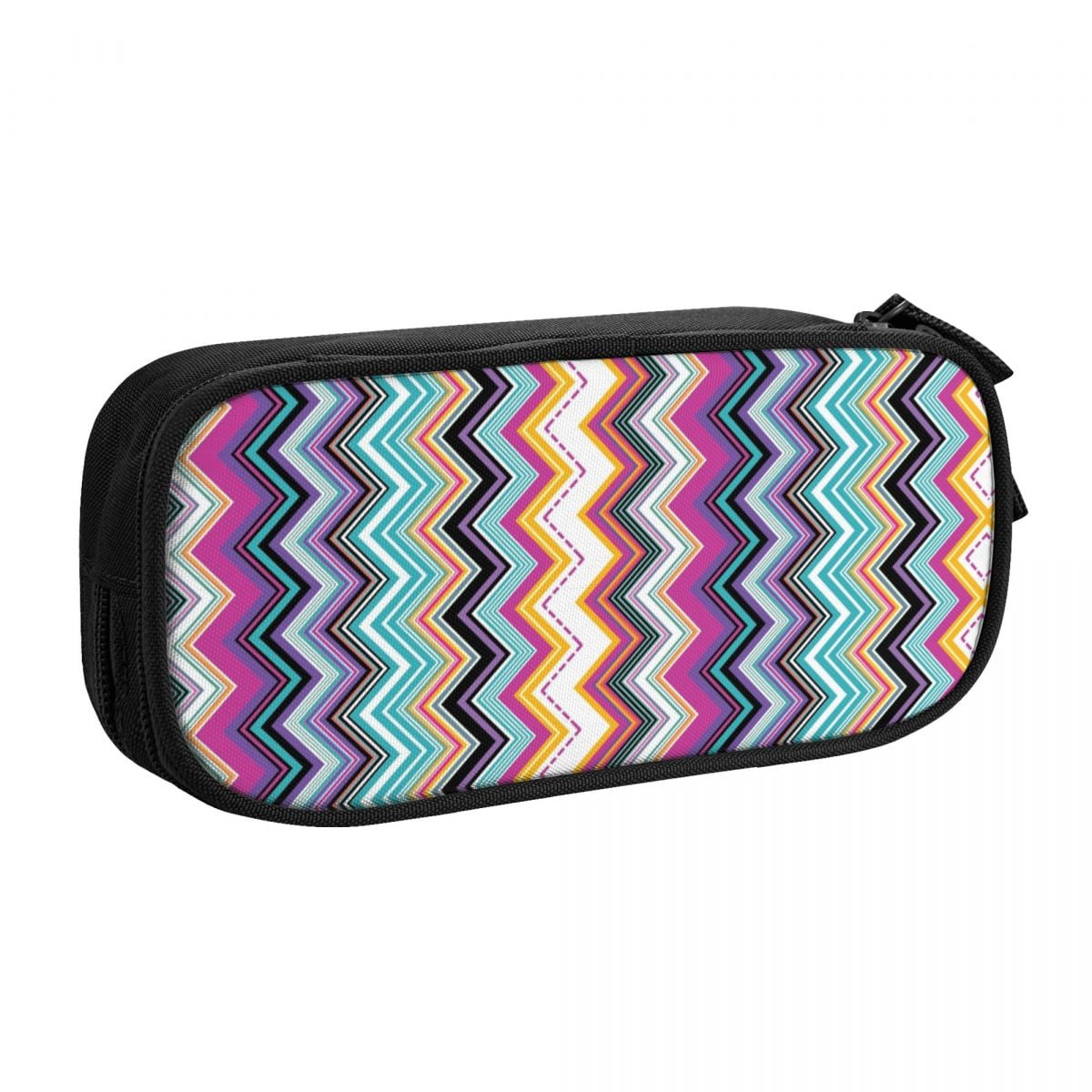 Customized Cute Zig Zag Multicolor Pencil Cases for Big Capacity uflage ...