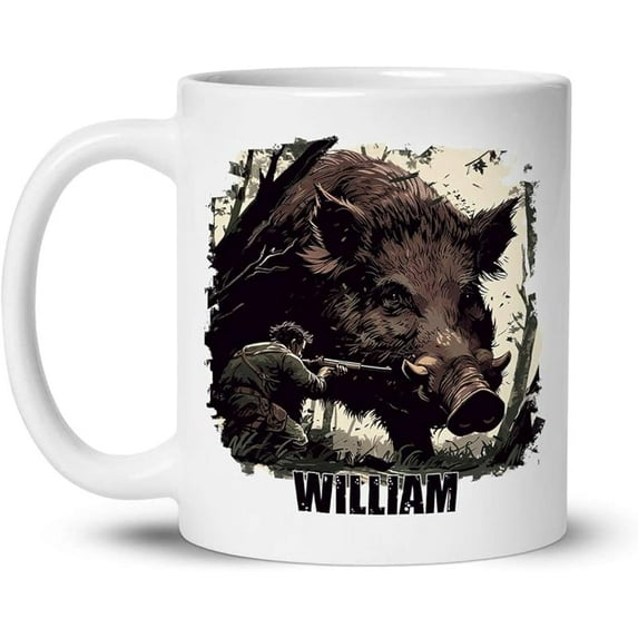 Customized Deer Hunting Mug Gift For Hunter, Unique Hunting Coffee Mug ...